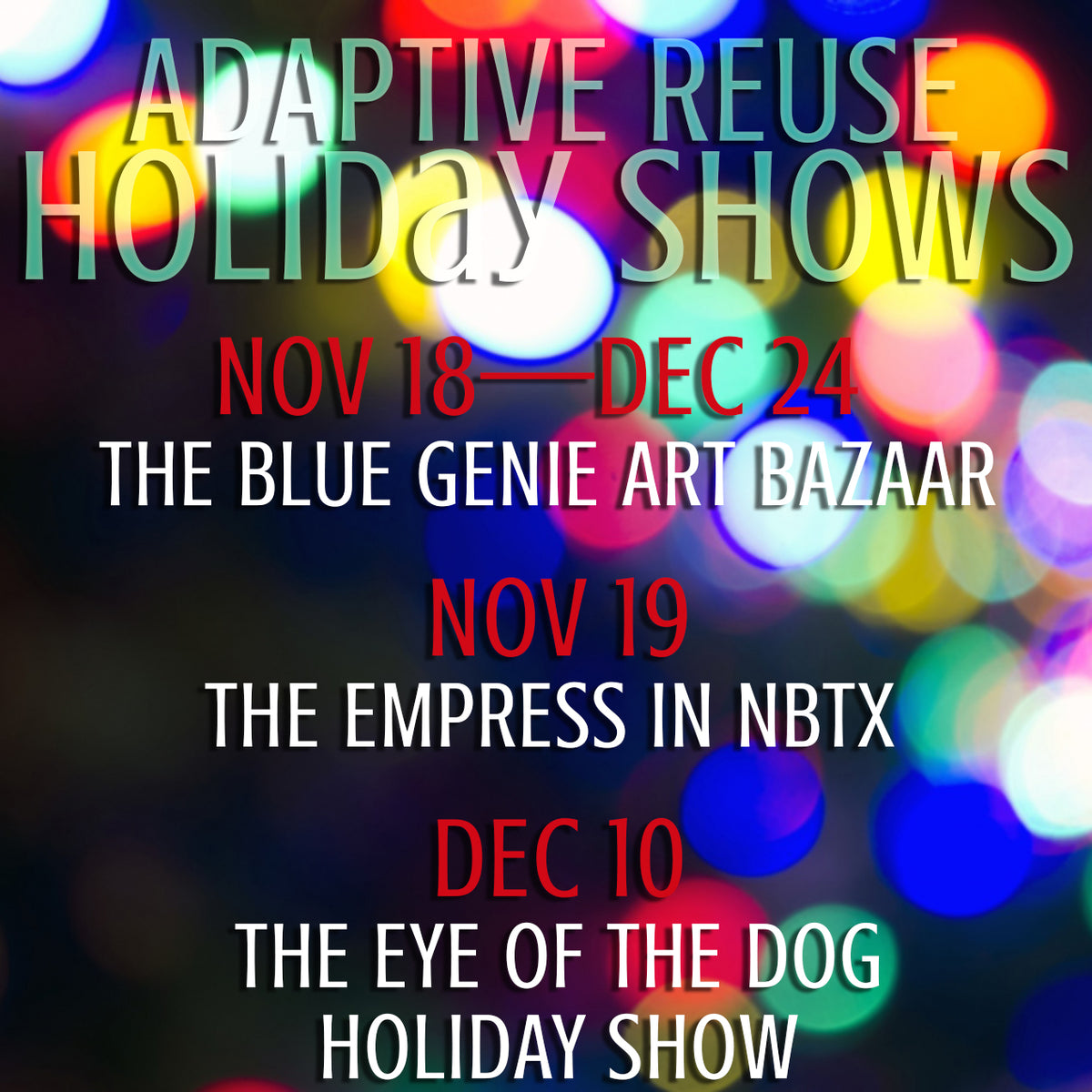 2022 Holiday Shows – adaptive reuse jewelry