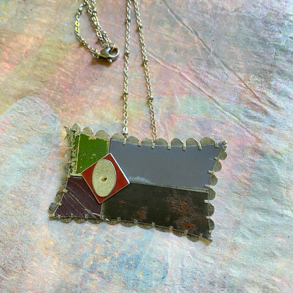 Quarter of Mutation III Tin Necklace – adaptive reuse jewelry