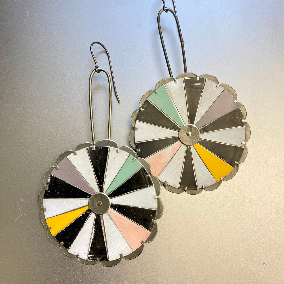 Incarnation Cross Tin Earrings – adaptive reuse jewelry